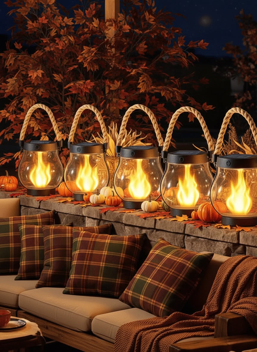 Solar Lanterns with Realistic Flame Effect | Kaliqo Premium Outdoor ...
