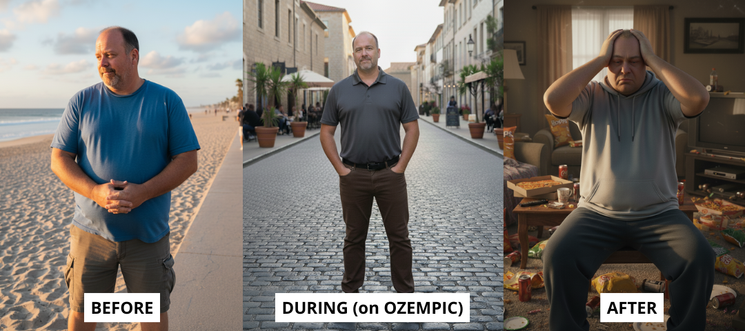 Men often feel devastated and betrayed. They say, "I lost 35 pounds on ...